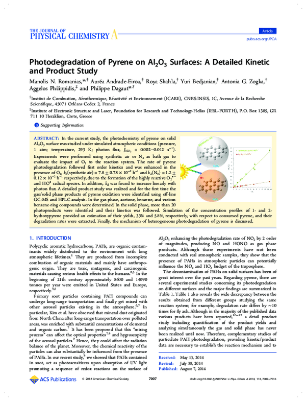 (PDF) Photodegradation of Pyrene on Al 2 O 3 Surfaces: A Detailed ...