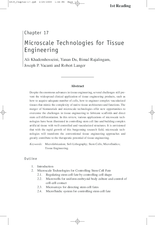 (PDF) Microscale Technologies for Tissue Engineering and Stem Cell ...
