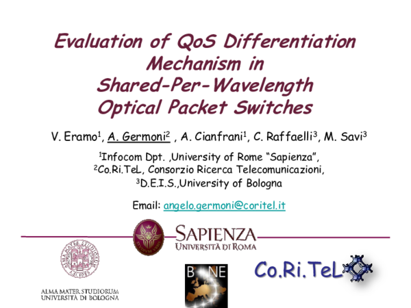 (PDF) Evaluation of QoS differentiation mechanism in shared-per-wavelength optical packet switches