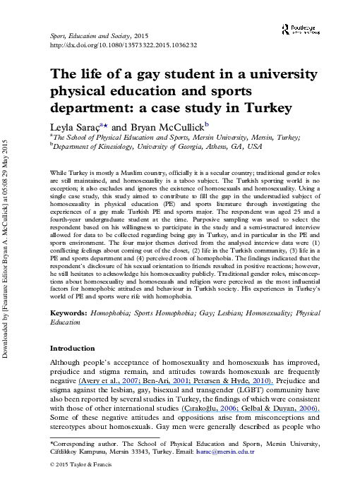 (PDF) The life of a gay student in a university physical education and ...