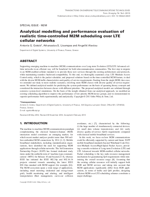 (PDF) Analytical Modeling and Performance Evaluation of Cell Selection ...