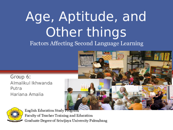 (PPT) Factors Affecting Second Language Learning
