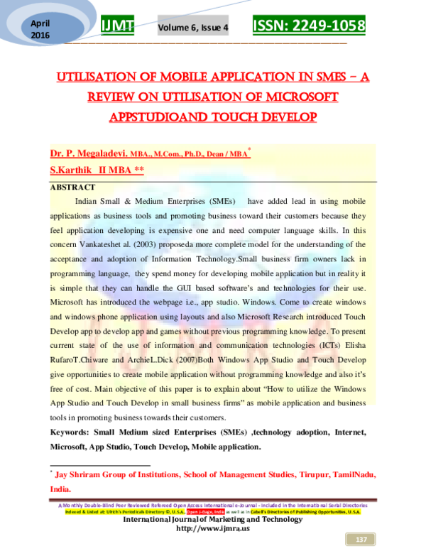 (PDF) DEVELOPING MOBILE APPLICATION FOR PROMOTING SMALL BUSINESS AND FOR DAILY ACTIVITY USING ...