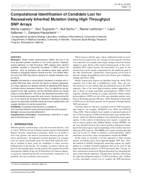 (PDF) Computational identification of candidate loci for recessively inherited mutation using ...