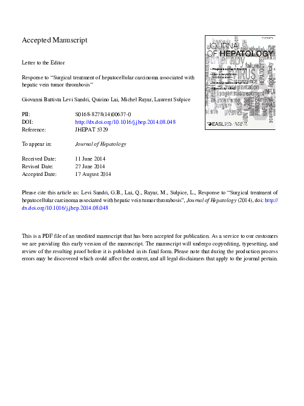 (PDF) ALPPS procedure for hepatocellular carcinoma with macrovascular ...