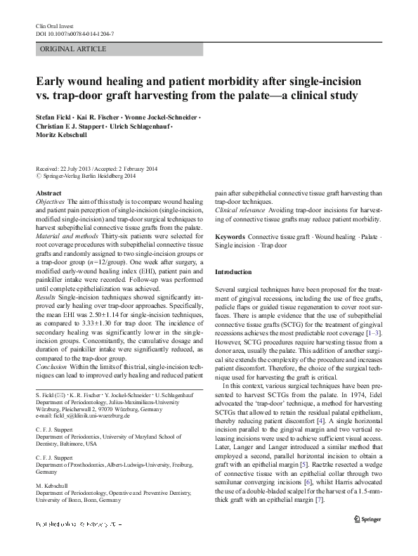 (PDF) Early wound healing and patient morbidity after single-incision ...