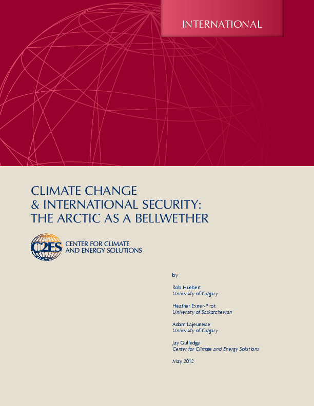 (PDF) Climate Change & International Security: The Arctic as a ...
