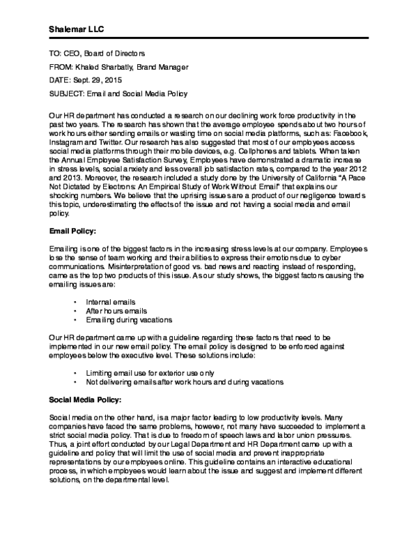 (PDF) How to write a business memo