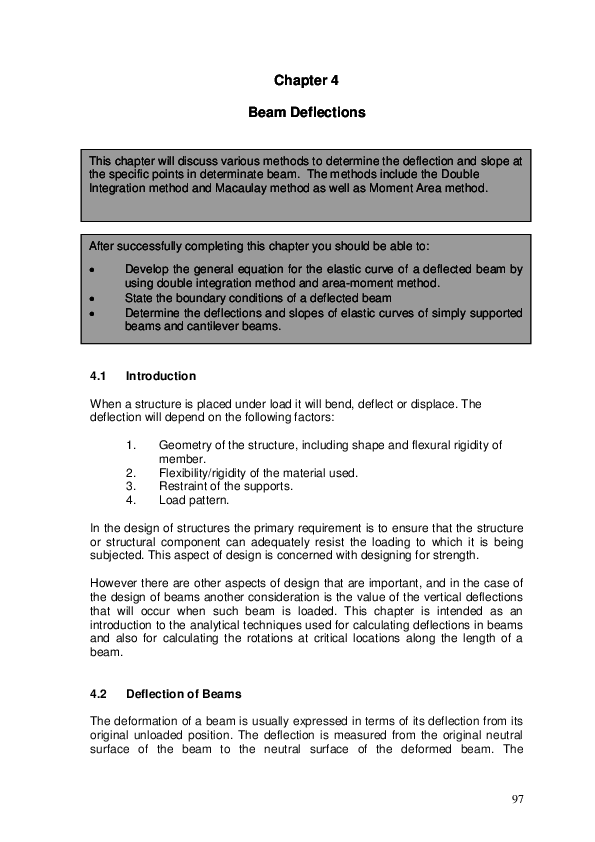 Deflection Of Beam By Direct Integration Method - The Best Picture Of Beam
