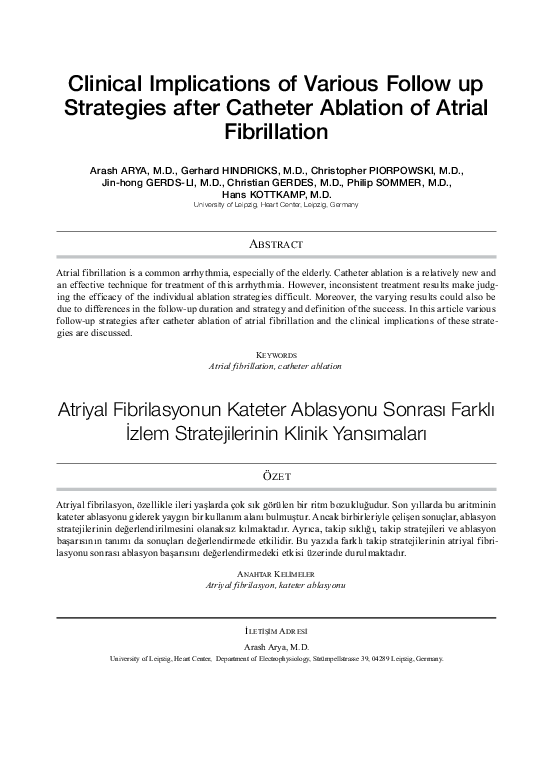 (PDF) Clinical Implications of Various Follow Up Strategies After ...