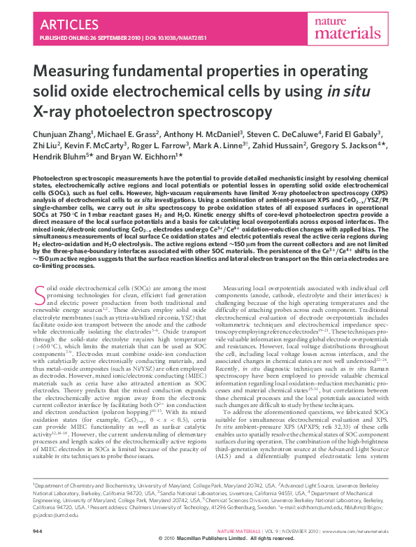 (PDF) Measuring fundamental properties in operating solid oxide ...