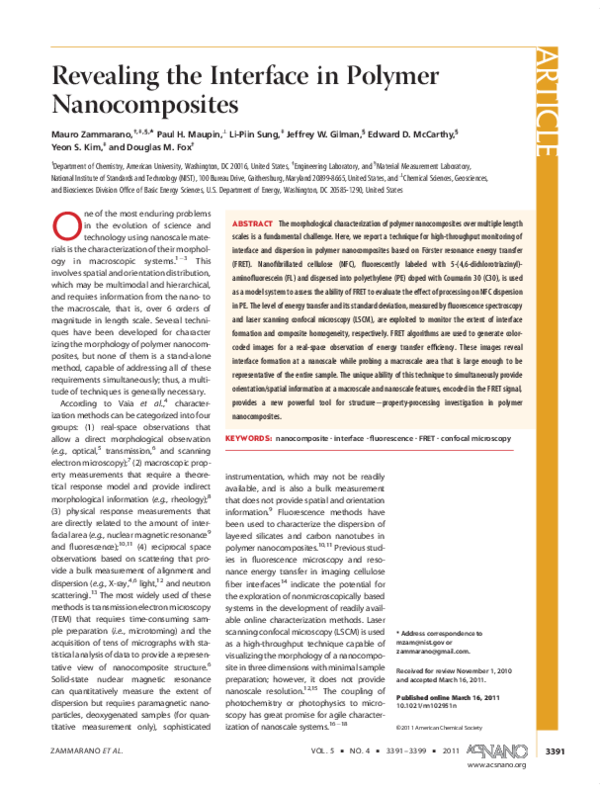 (PDF) Revealing the Interface in Polymer Nanocomposites