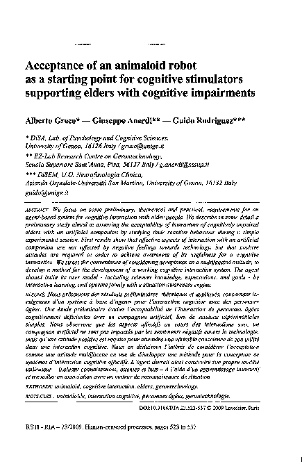 (PDF) Acceptance of an animaloid robot as a starting point for ...