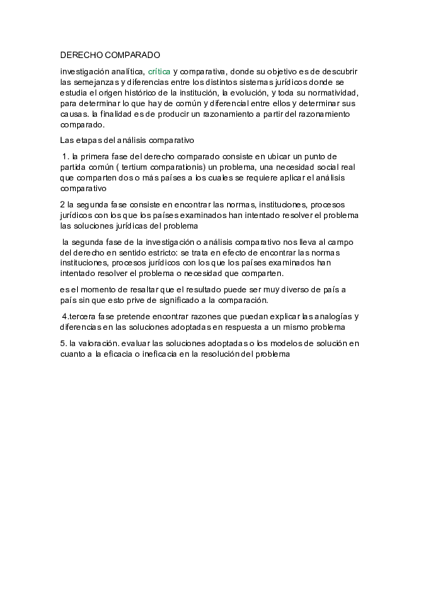 (DOC) DERECHO COMPARADO