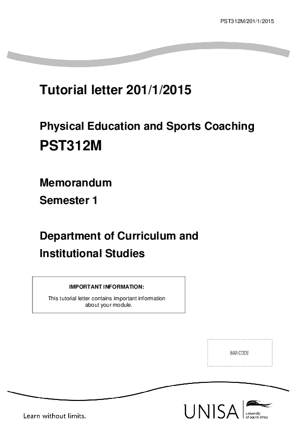 (PDF) Tutorial letter 201/1/2015 Physical Education and Sports Coaching ...