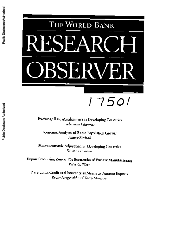 (PDF) The World Bank research observer 4 (1)