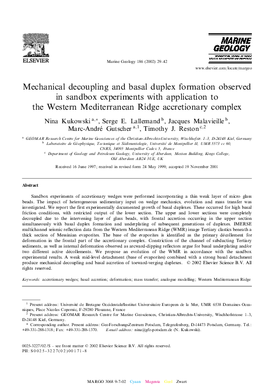 (PDF) Mechanical decoupling and basal duplex formation observed in ...