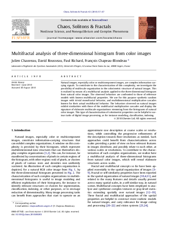 (PDF) Multifractal analysis of three-dimensional histogram from color ...