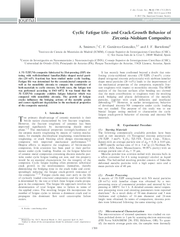 Pdf Cyclic Fatigue Life And Crack Growth Behavior Of Microstructurally Small Cracks In