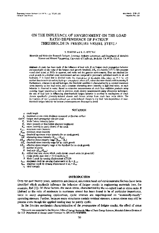 (PDF) On the influence of environment on the load ratio dependence of ...