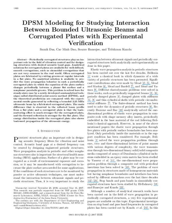 (PDF) DPSM Modeling for Studying Interaction Between Bounded Ultrasonic ...
