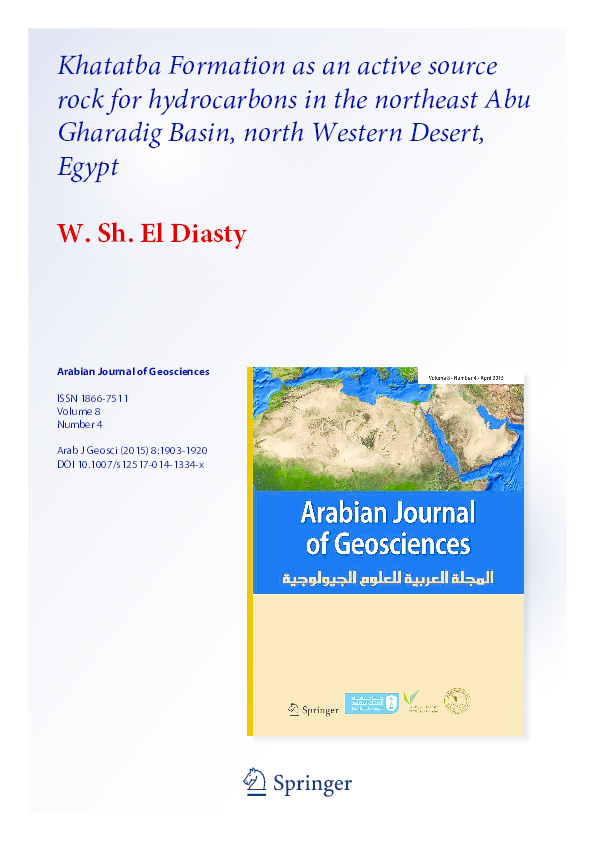 (PDF) Khatatba Formation as an active source rock for hydrocarbons in ...