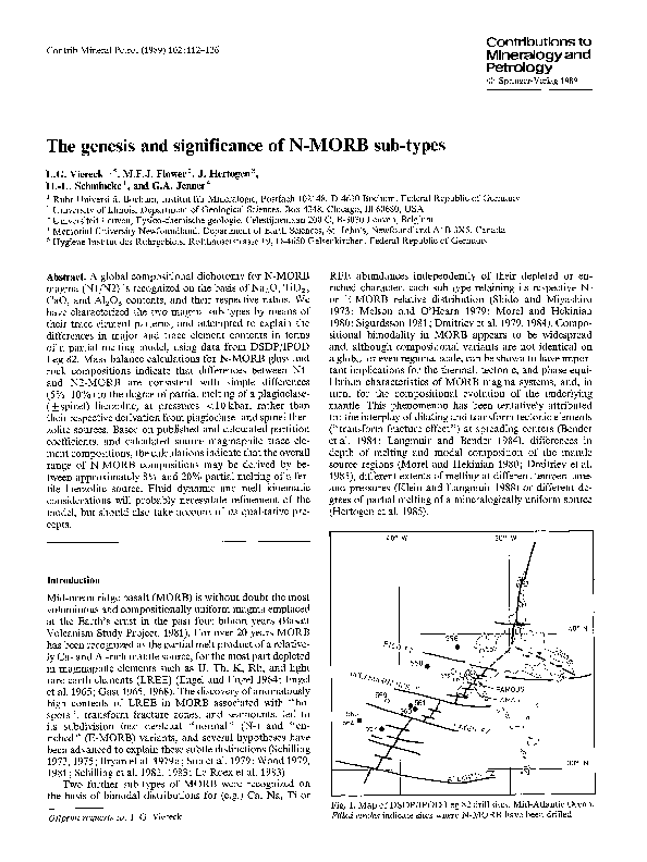 (PDF) The genesis and significance of N-MORB sub-types