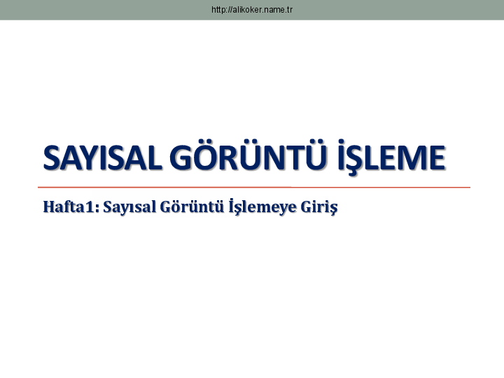 (PDF) SAYISAL GÖRÜNTÜ İŞLEME