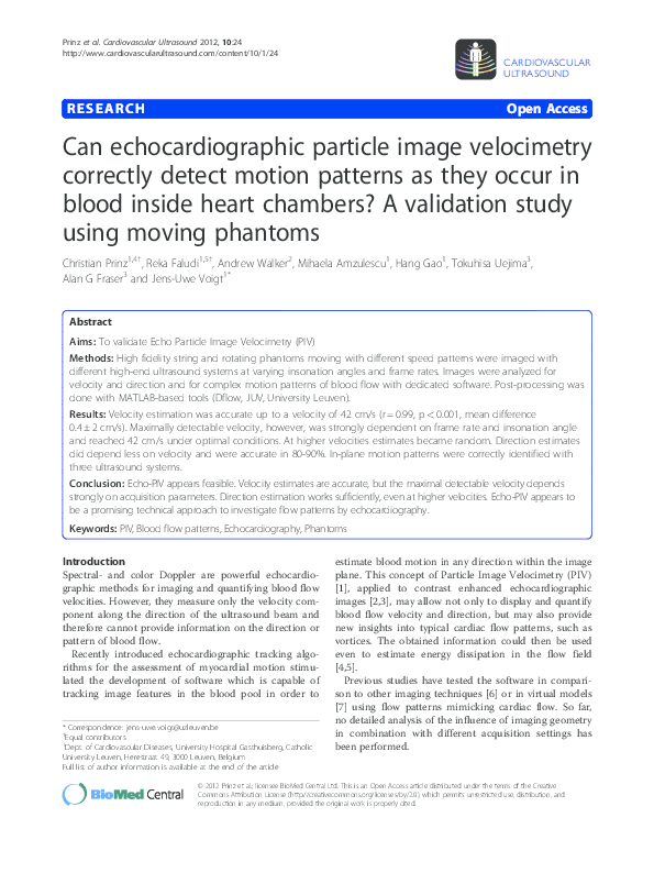 (PDF) Can echocardiographic particle image velocimetry correctly detect motion patterns as they ...
