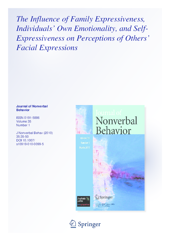 (PDF) The Influence of Family Expressiveness, Individuals’ Own ...