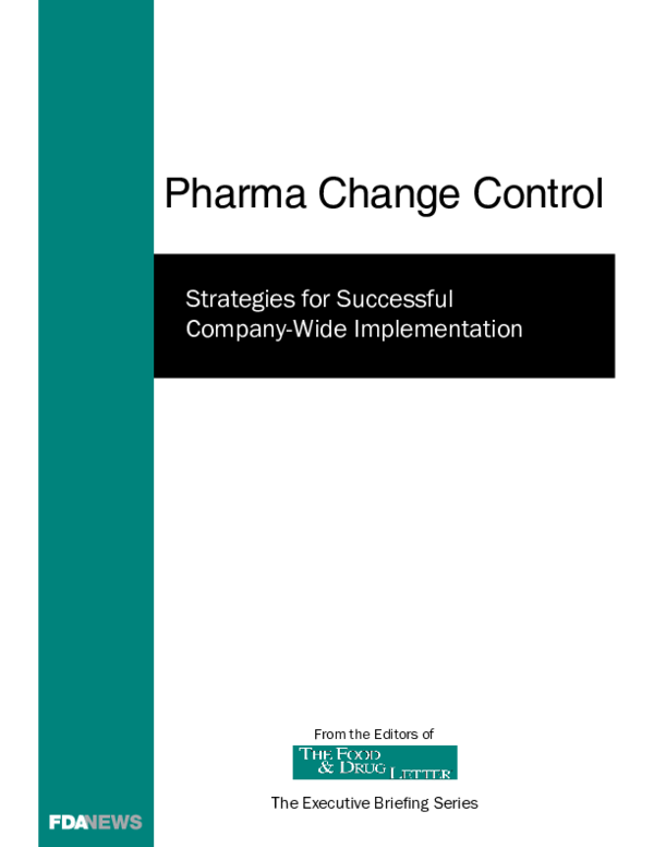 (PDF) Pharma Change Control Strategies for Successful Company-Wide ...