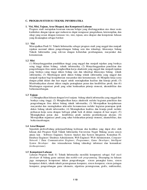 (PDF) C. PROGRAM STUDI S1 TEKNIK INFORMATIKA