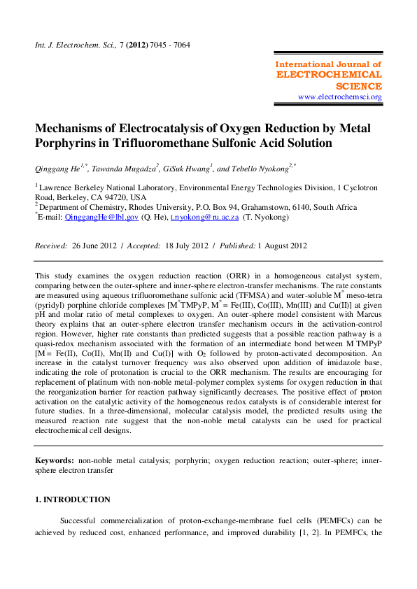 (PDF) Electrode catalysis of the four-electron reduction of oxygen to water by dicobalt face-to ...