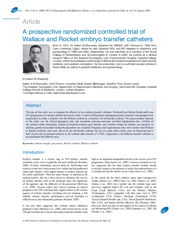 (PDF) A prospective randomized controlled trial of Wallace and Rocket ...