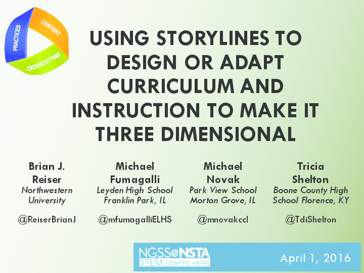 (PDF) Using Storylines to Design or Adapt Curriculum and Instruction to ...