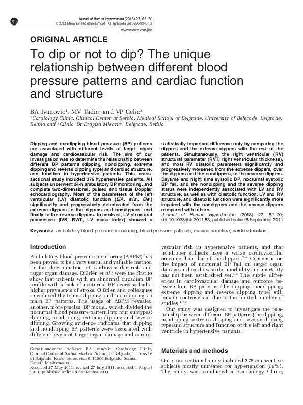 (PDF) To dip or not to dip? The unique relationship between different ...