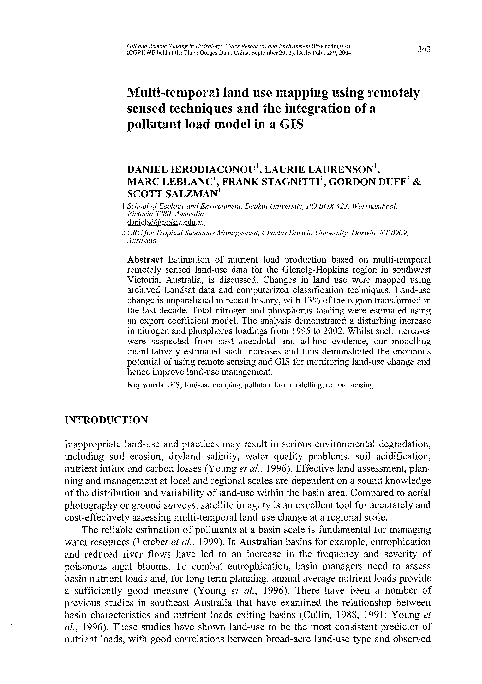 (PDF) Multi-temporal land use mapping using remotely sensed techniques and the integration of a ...