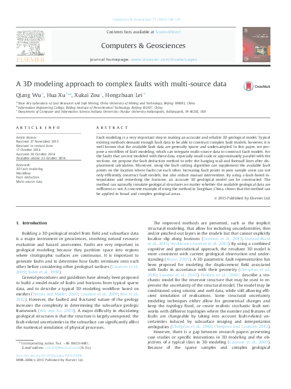 (PDF) A 3D modeling approach to complex faults with multi-source data