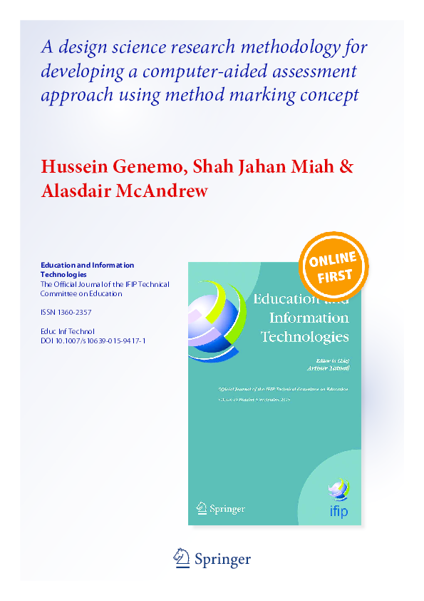 (PDF) A design science research methodology for developing a computer ...