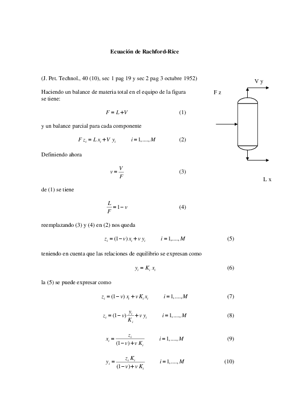 (PDF) Ecuación de Rachford-Rice