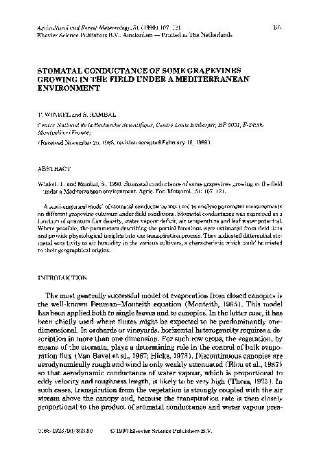 (PDF) Stomatal conductance of some grapevines growing in the field ...