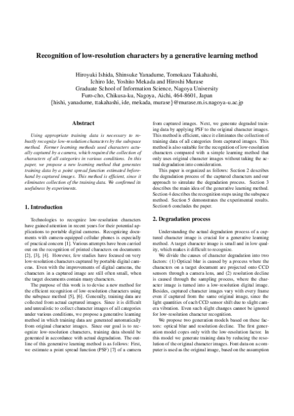 (PDF) Recognition of low-resolution characters by a generative learning ...