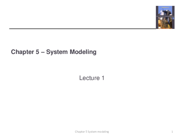 (PDF) Chapter 5 – System Modeling Lecture 1 1 Chapter 5 System modeling