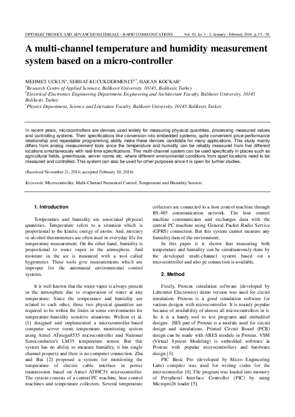 (PDF) A multi-channel temperature and humidity measurement system based ...