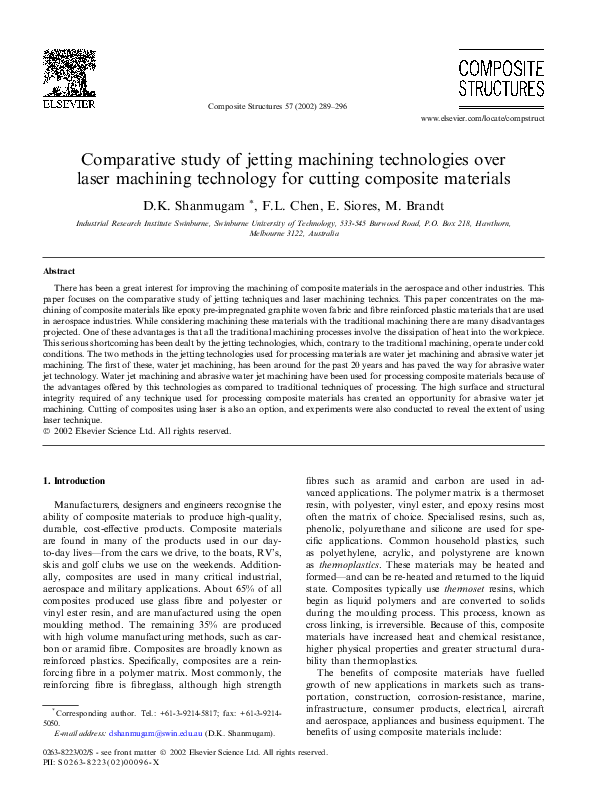 (PDF) Comparative study of jetting machining technologies over laser ...