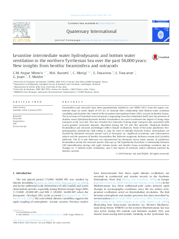 (PDF) Levantine intermediate water hydrodynamic and bottom water ...