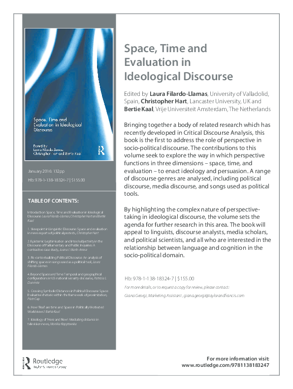 (PDF) Space, Time and Evaluation in Ideological Discourse