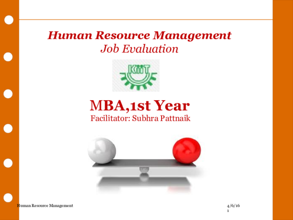 (PPT) Job Evaluation