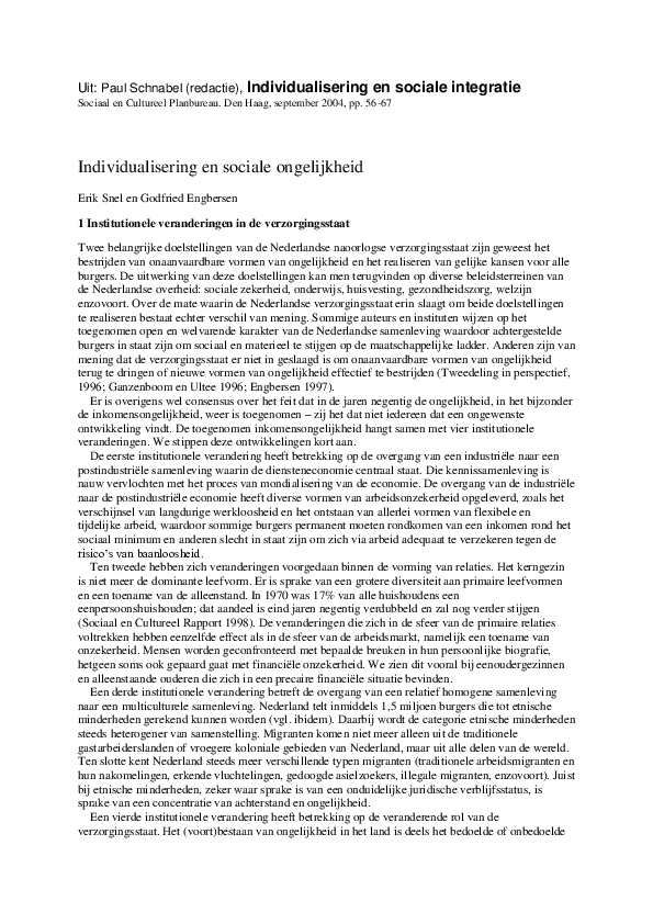 (PDF) Individualisering en sociale integratie