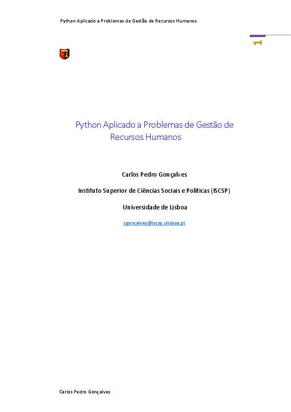 Python Aplicado a Problemas de Gestão de Recursos Humanos